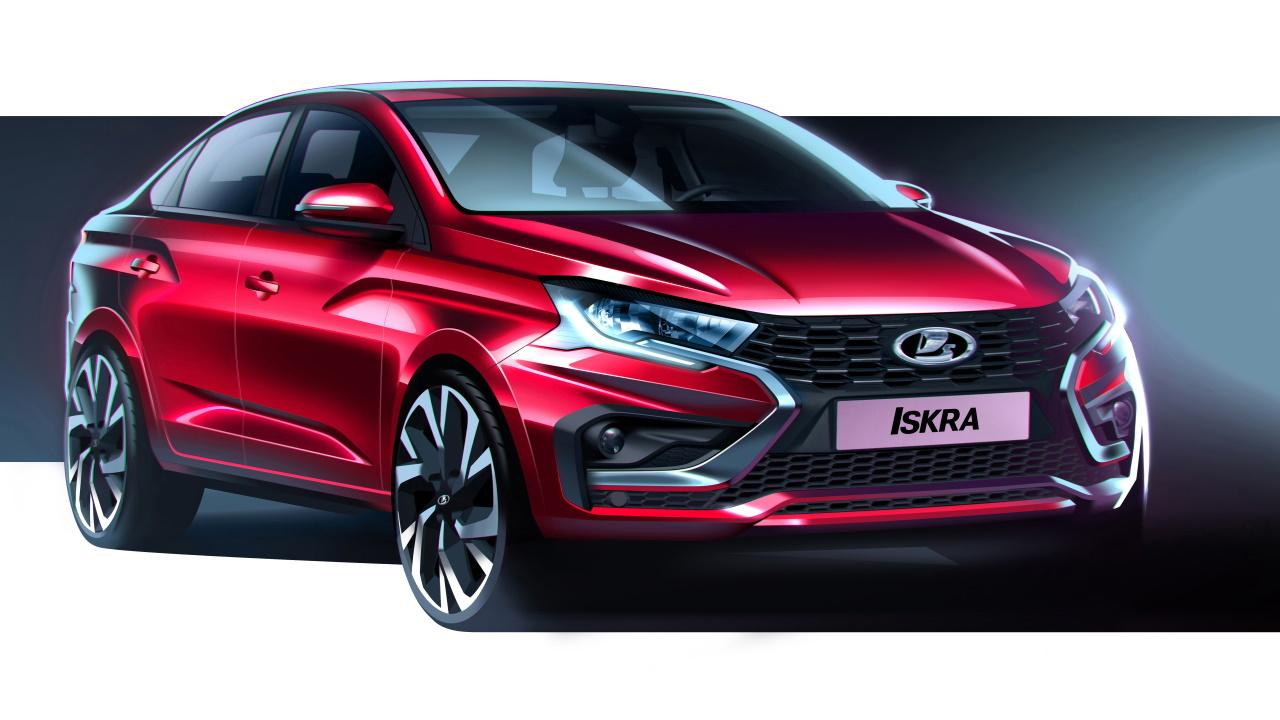 АвтоВАЗ показал разницу между ранними эскизами и серийными Lada Iskra и ...